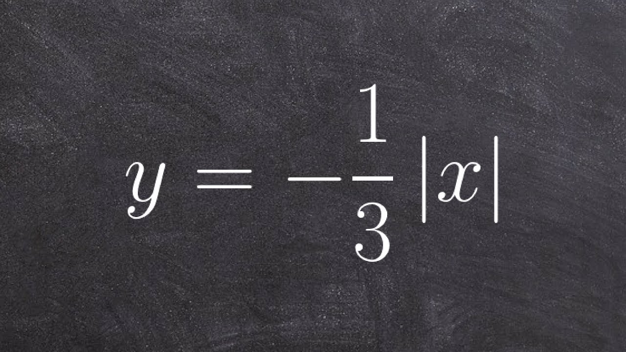Learn how to graph an absolute value equation by reflecting over x axis