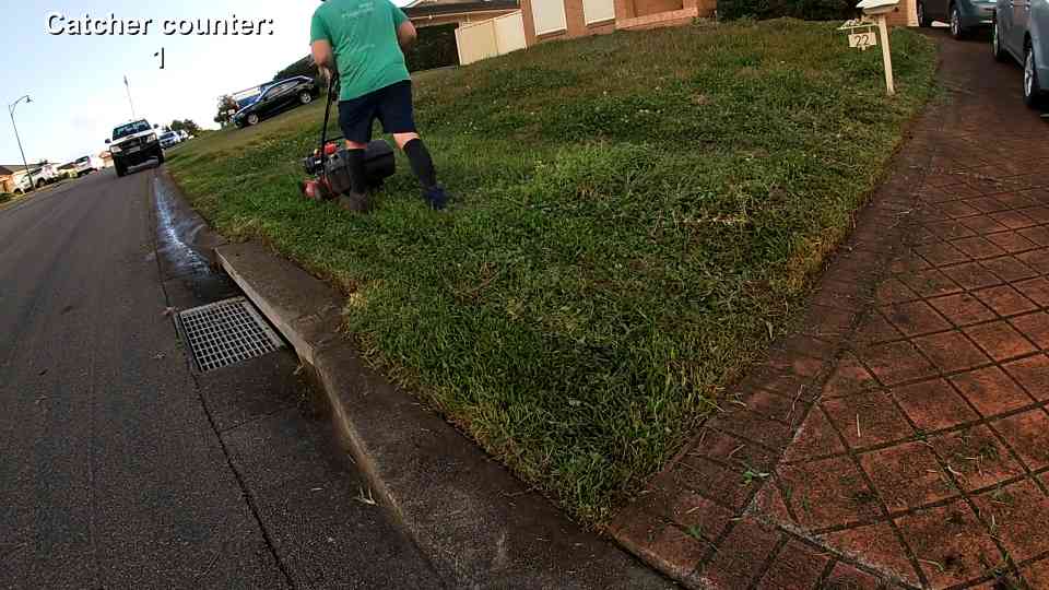 It took three hours to mow this front yard