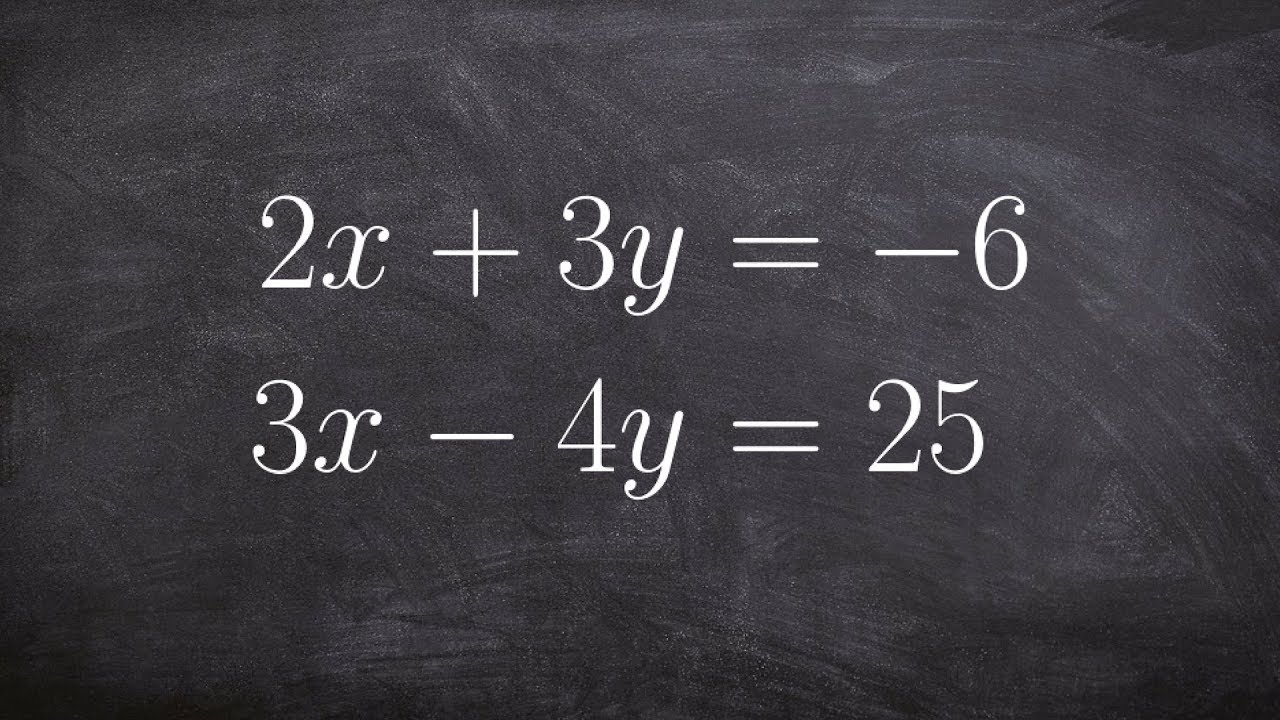 Learn to solve a system of equations with one solution by elimination