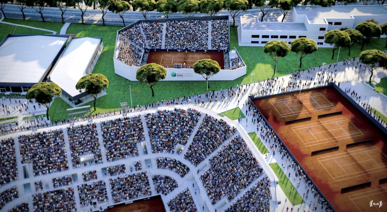 Internazionali di Roma: ecco la Supertennis Arena, l'impianto da 3mila ...