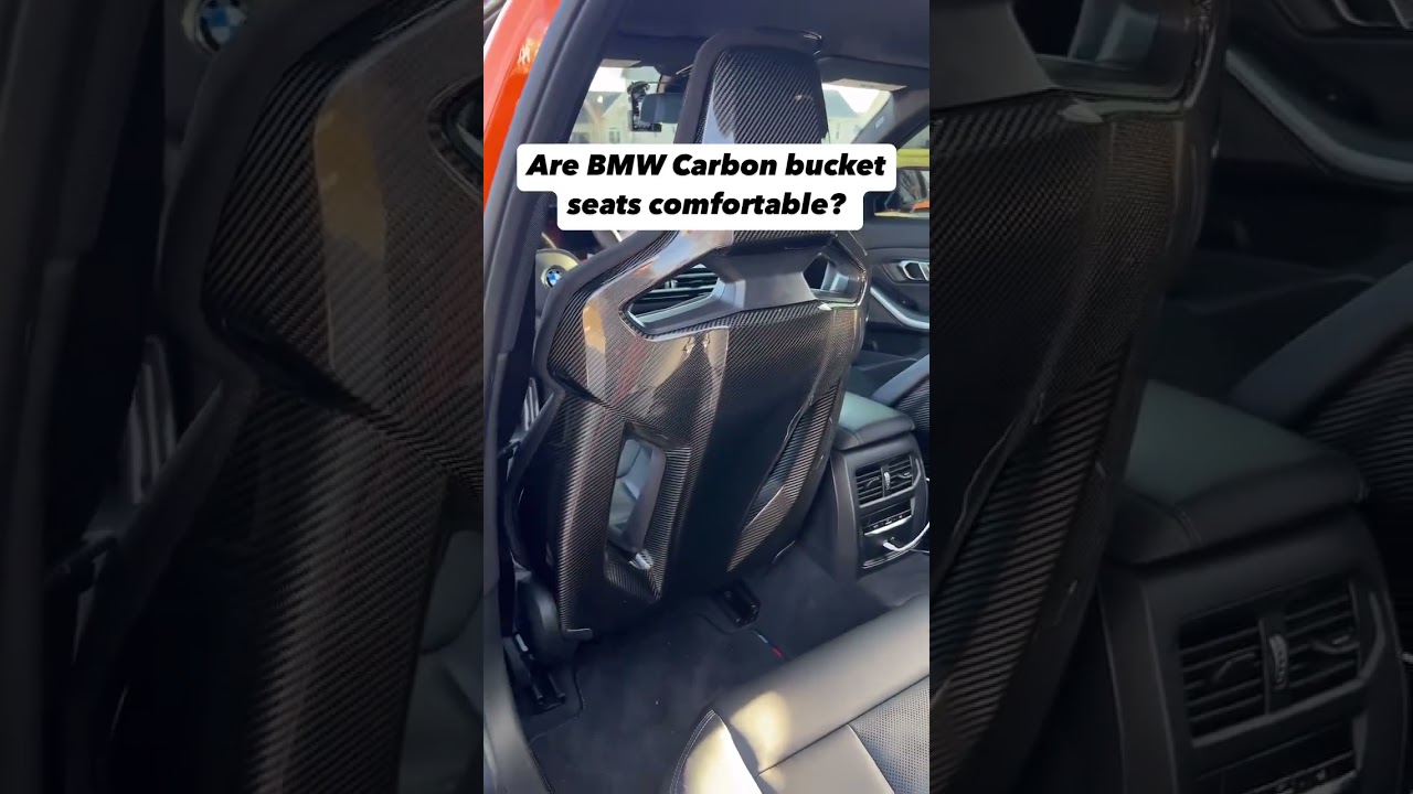 BMW carbon bucket seats are surprisingly comfortable #bmw #cars #shorts