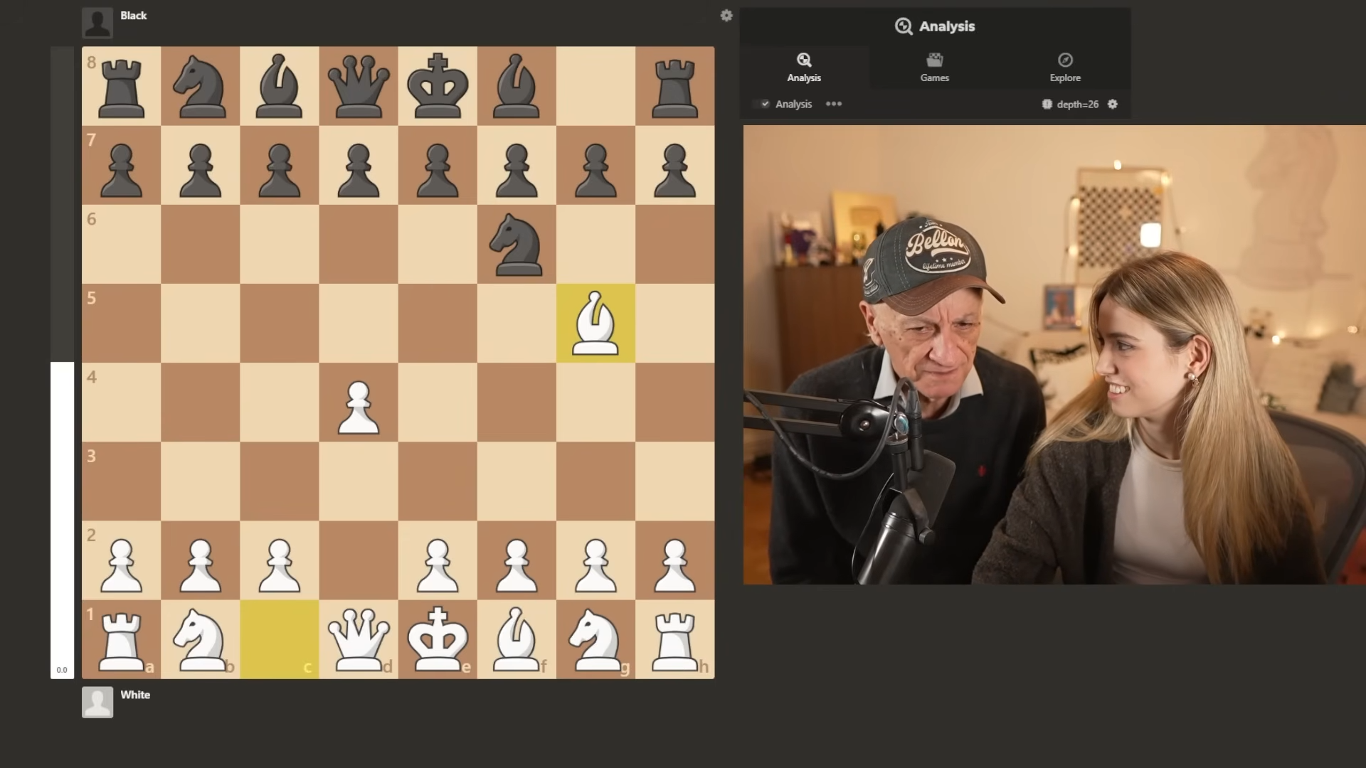 It took 29 moves to build this position - then the trap was clear