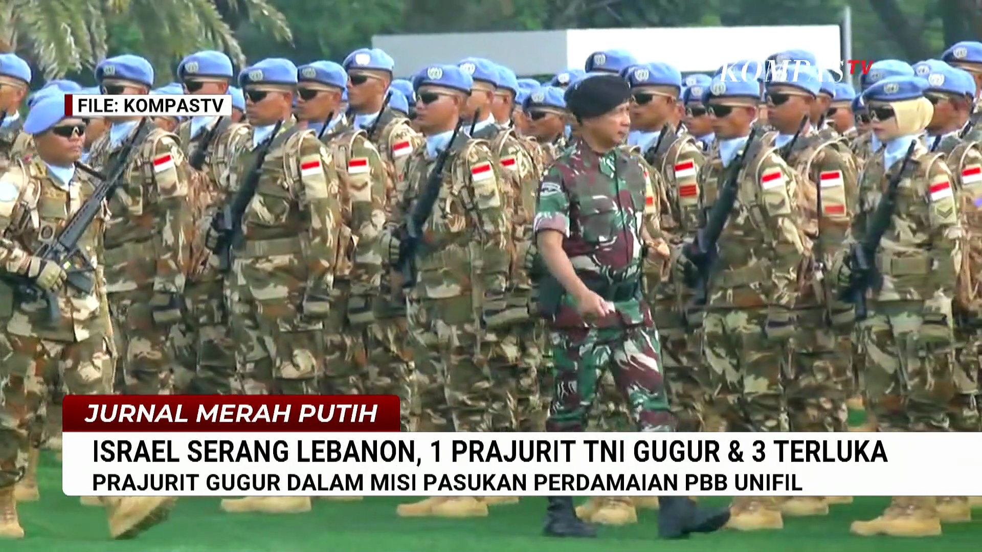 Serangan Israel ke Lebanon, 1 prajurit TNI gugur dan 3 lainnya terluka ...