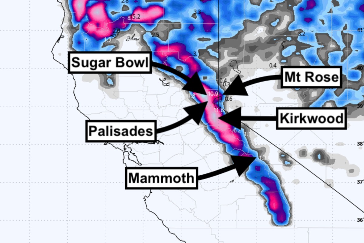 California storm totals drop, up to 18 inches of snow still expected