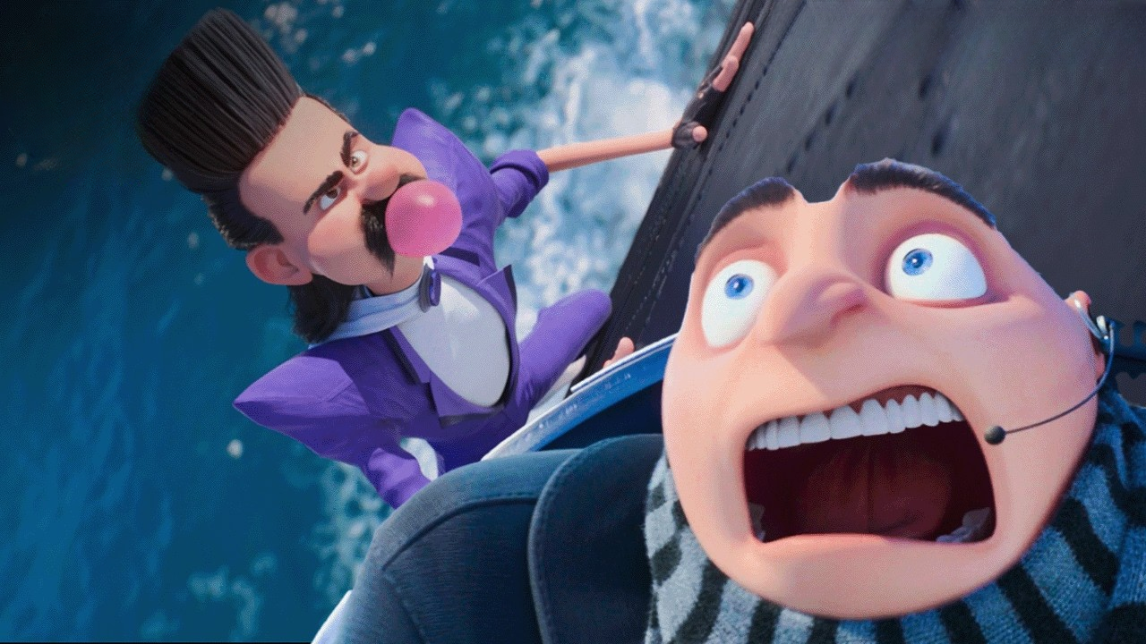 Balthazar Bratt (Trey Parker) makes a bad entrance | Despicable Me 3