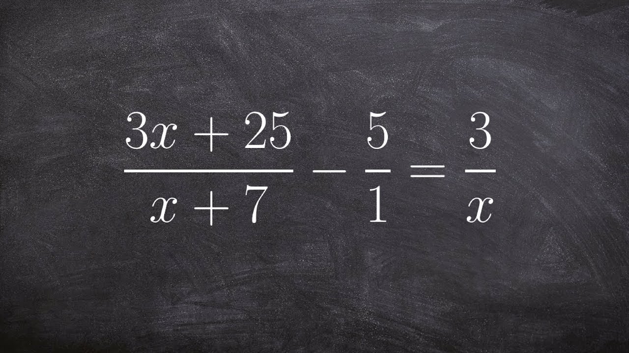 How to solve a rational equation