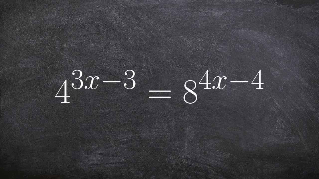 Converting an equation to the same base to solve