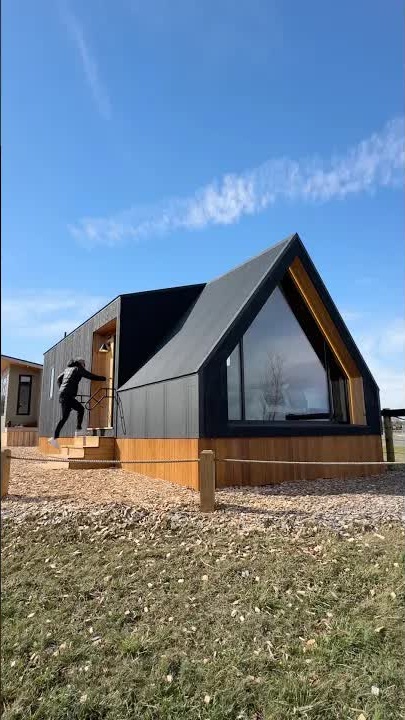 Cozy 400 sq ft prefab tiny home tour!