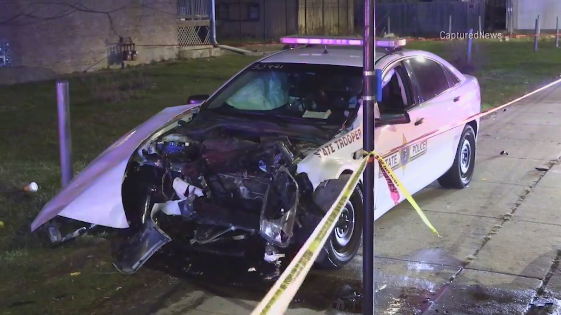 Illinois state trooper injured after squad car crashes with passenger ...
