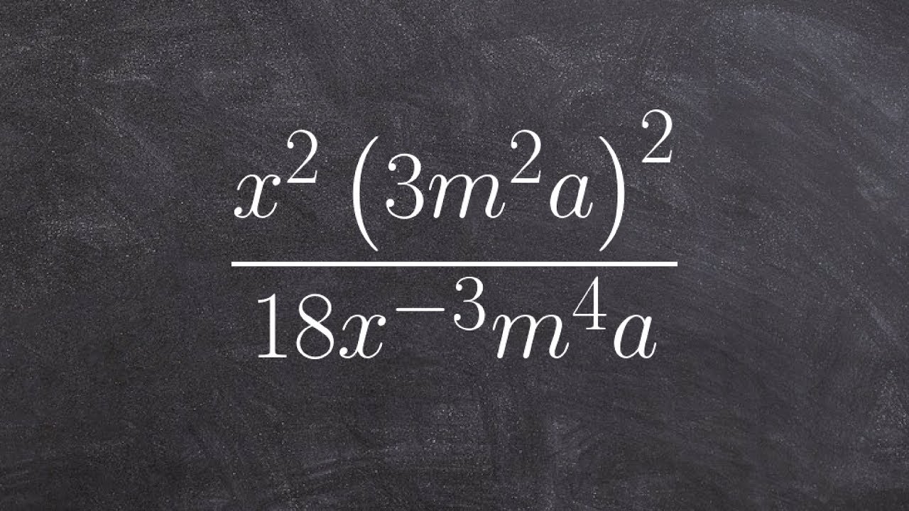 Using multiple properties of exponents to simplify an expression