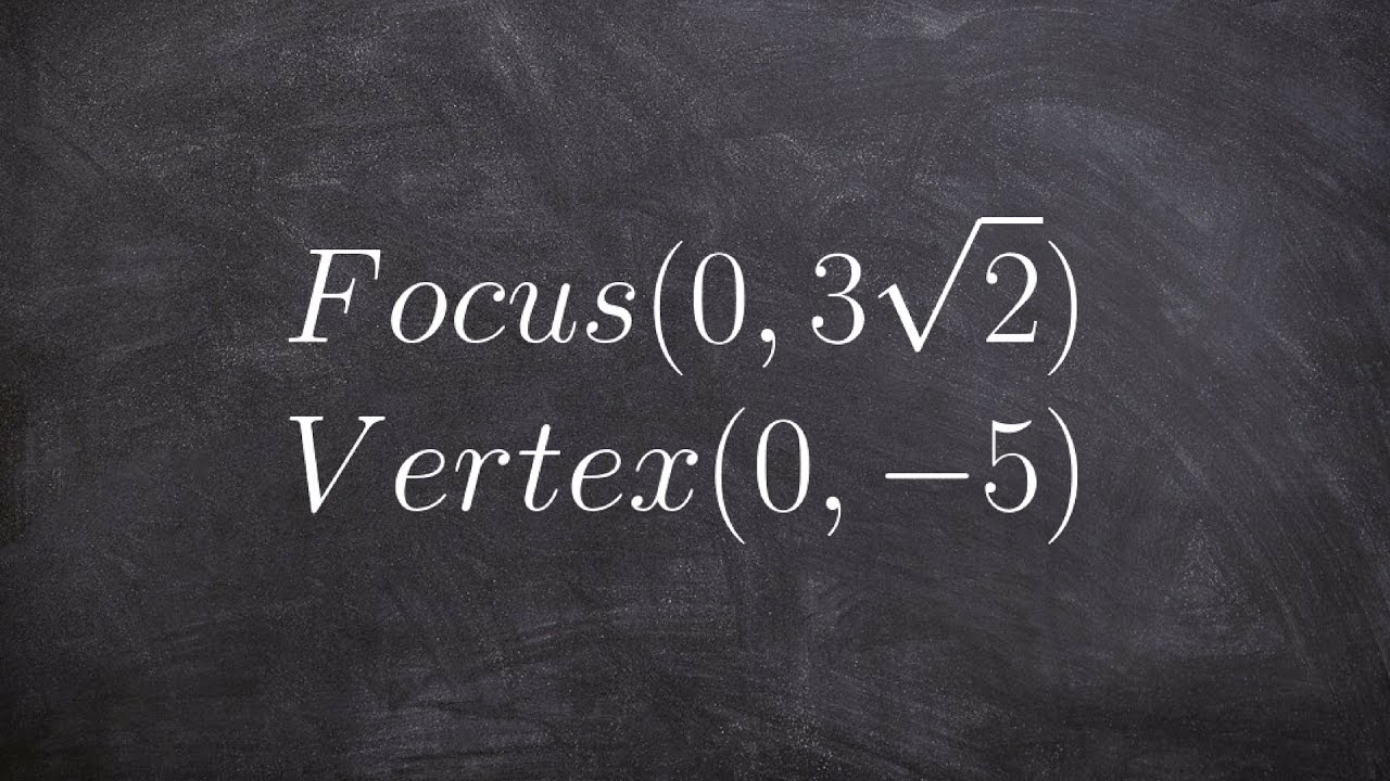 Conics: How to write the equation of an ellipse given a vertex and focus