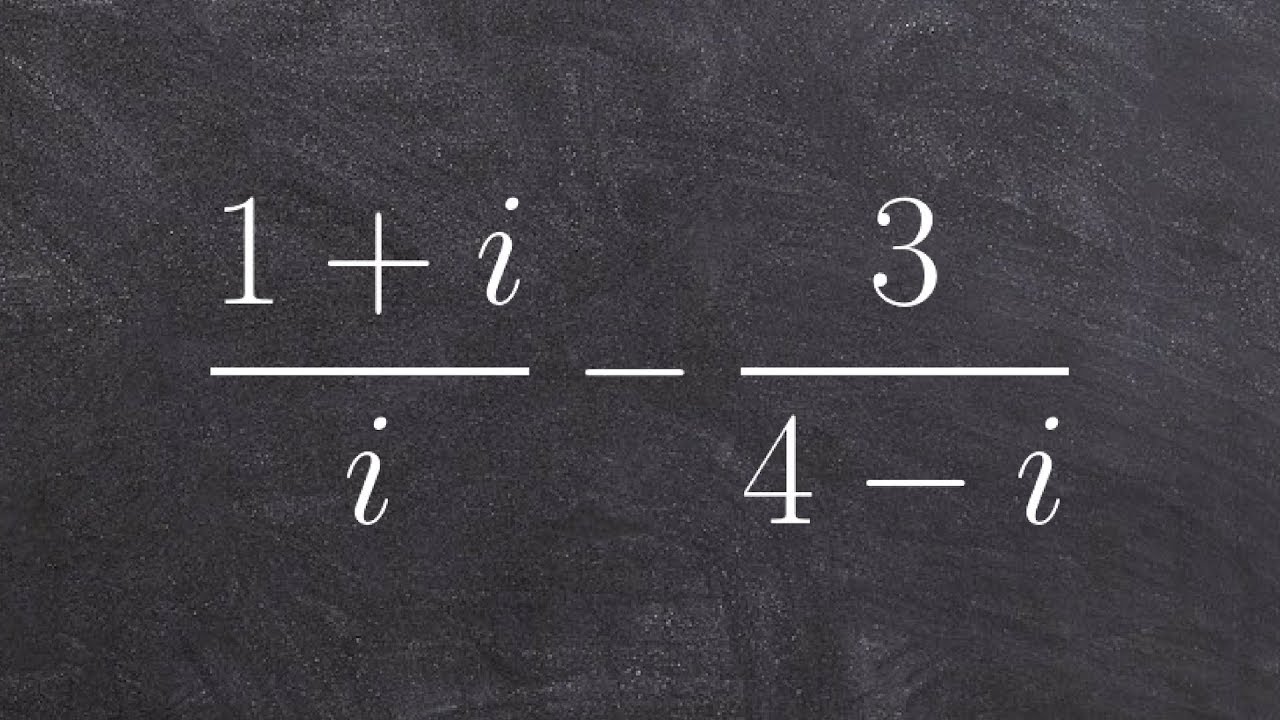 Algebra 2 - Subtraction two rational expressions with complex numbers ...