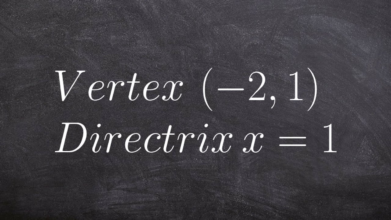 How to write the equation of the parabola given the vertex and vertical ...