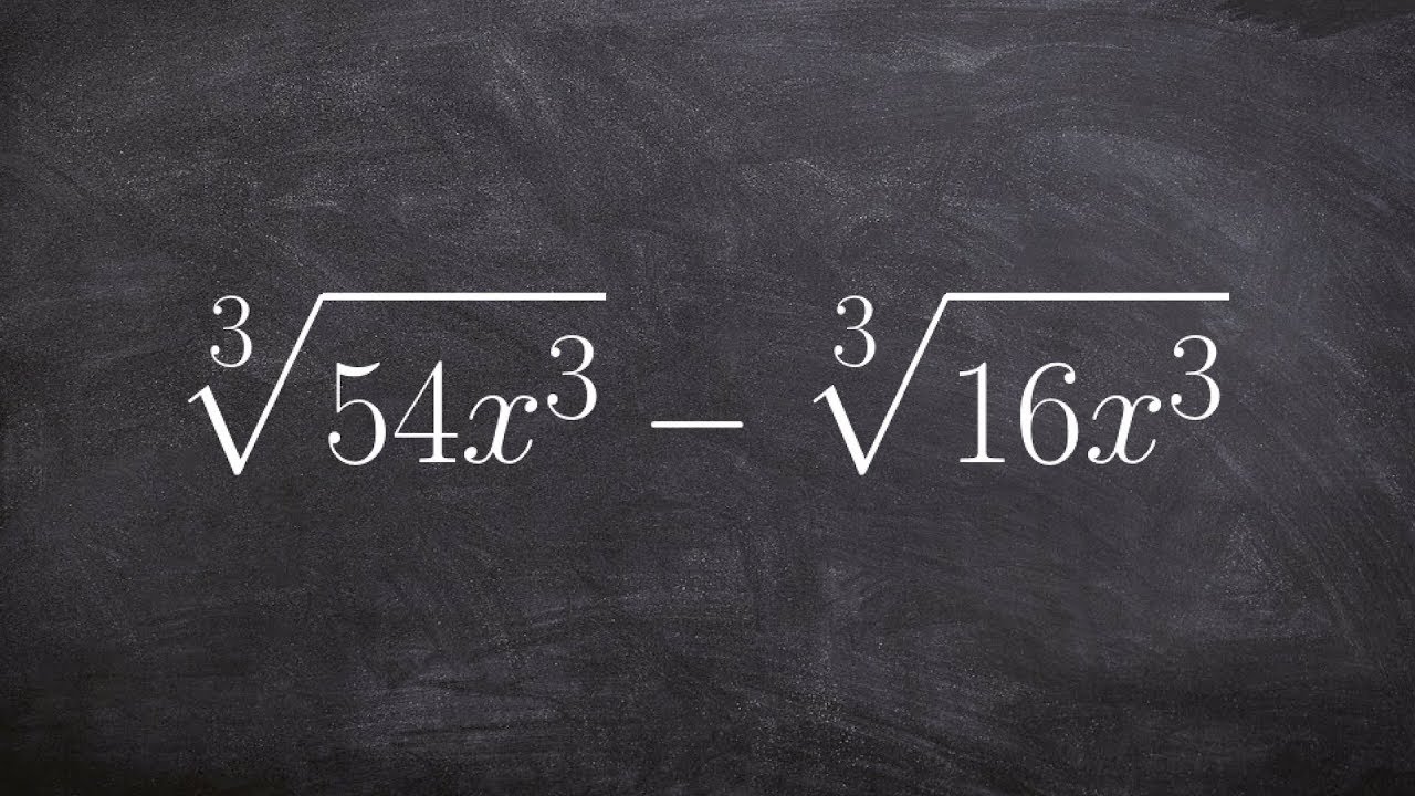 Learn how to subtract two radical expressions with different radicands