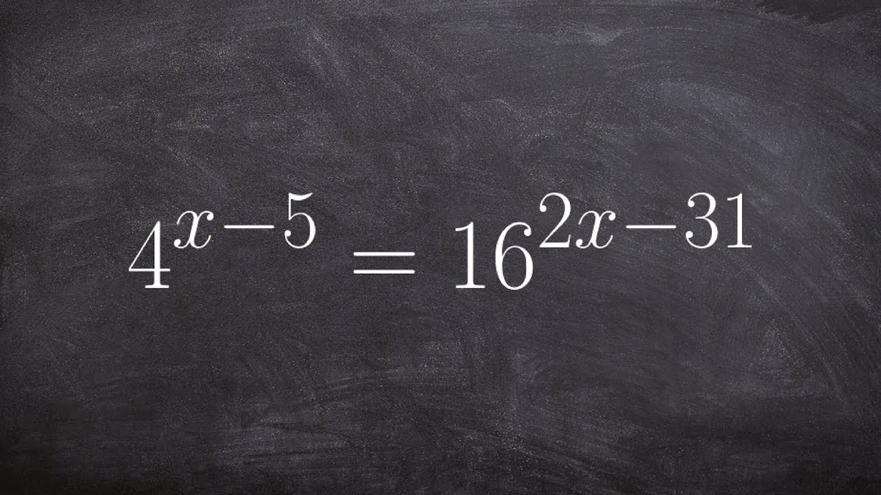 Using the property of equality of powers to solve an equation with ...