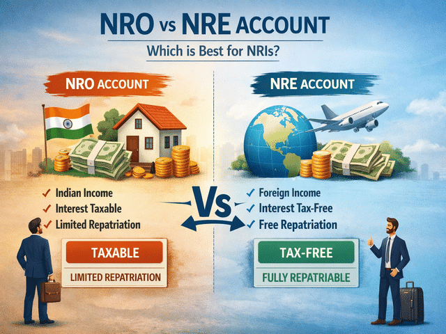 NRO vs NRE account explained: Which one is better for NRIs? Tax ...