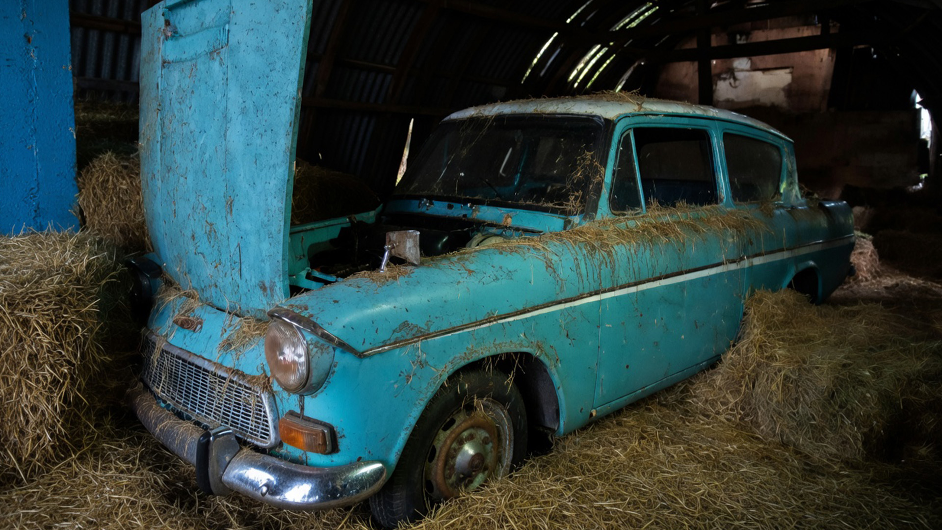 This abandoned car was left hidden for years