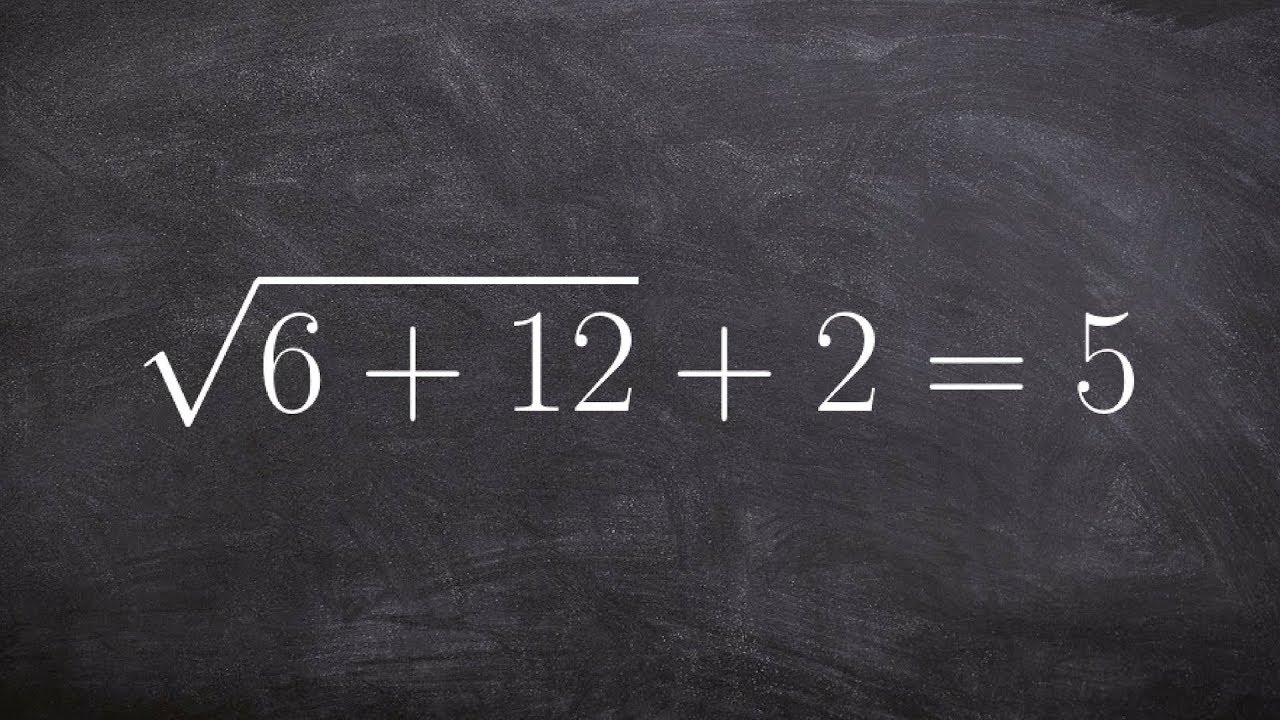 Learn how to solve a radical equation by squaring both sides