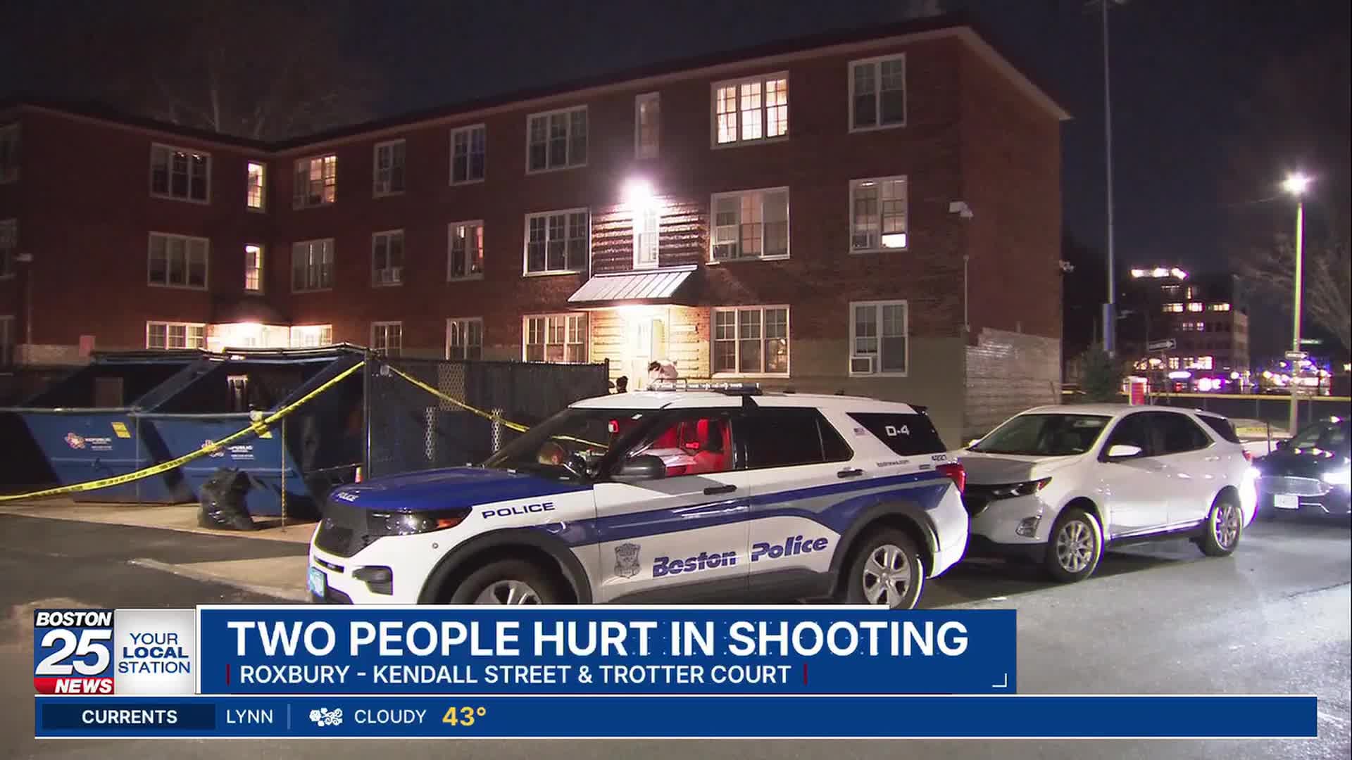 2 people wounded in Boston shooting; stray bullet causes flood damage ...