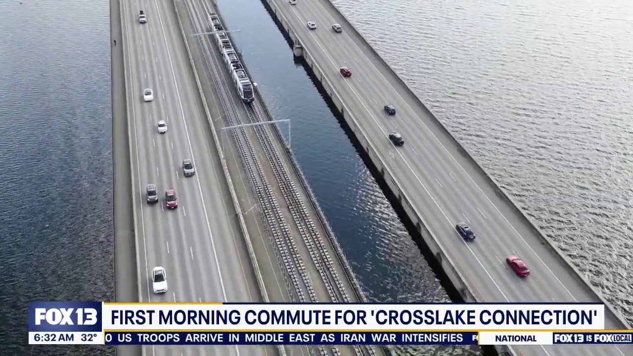 First morning commute for WA's 'Crosslake Connection'