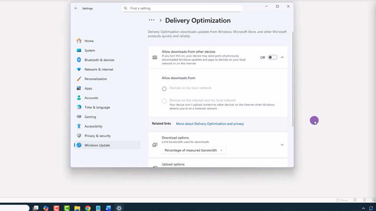 How to disable Windows Delivery Optimization to stop sharing updates online