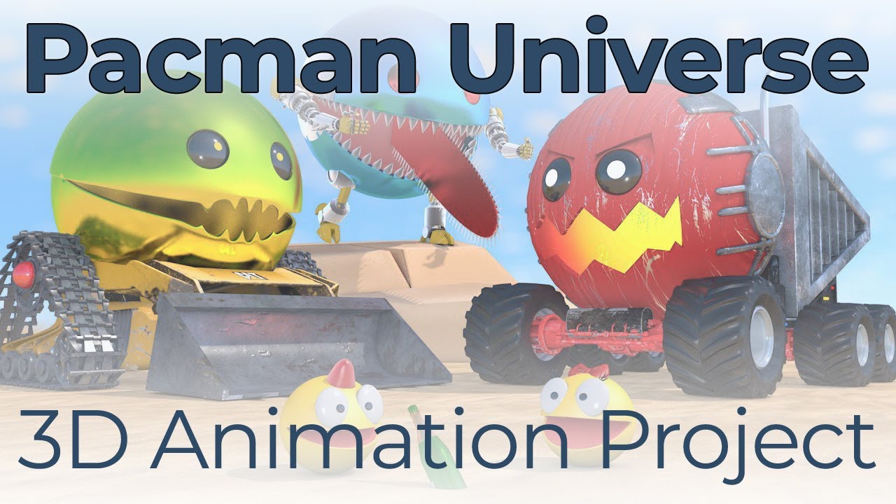 Pacman & Bulldozer Robot Pacman vs Dumping Truck & Chainsaw Tongue ...