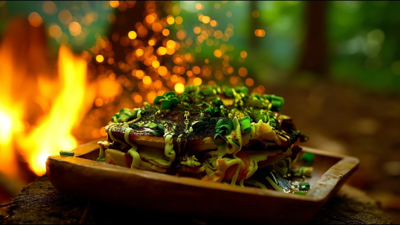 Godzilla okonomiyaki! 🔥 King of Japanese street food