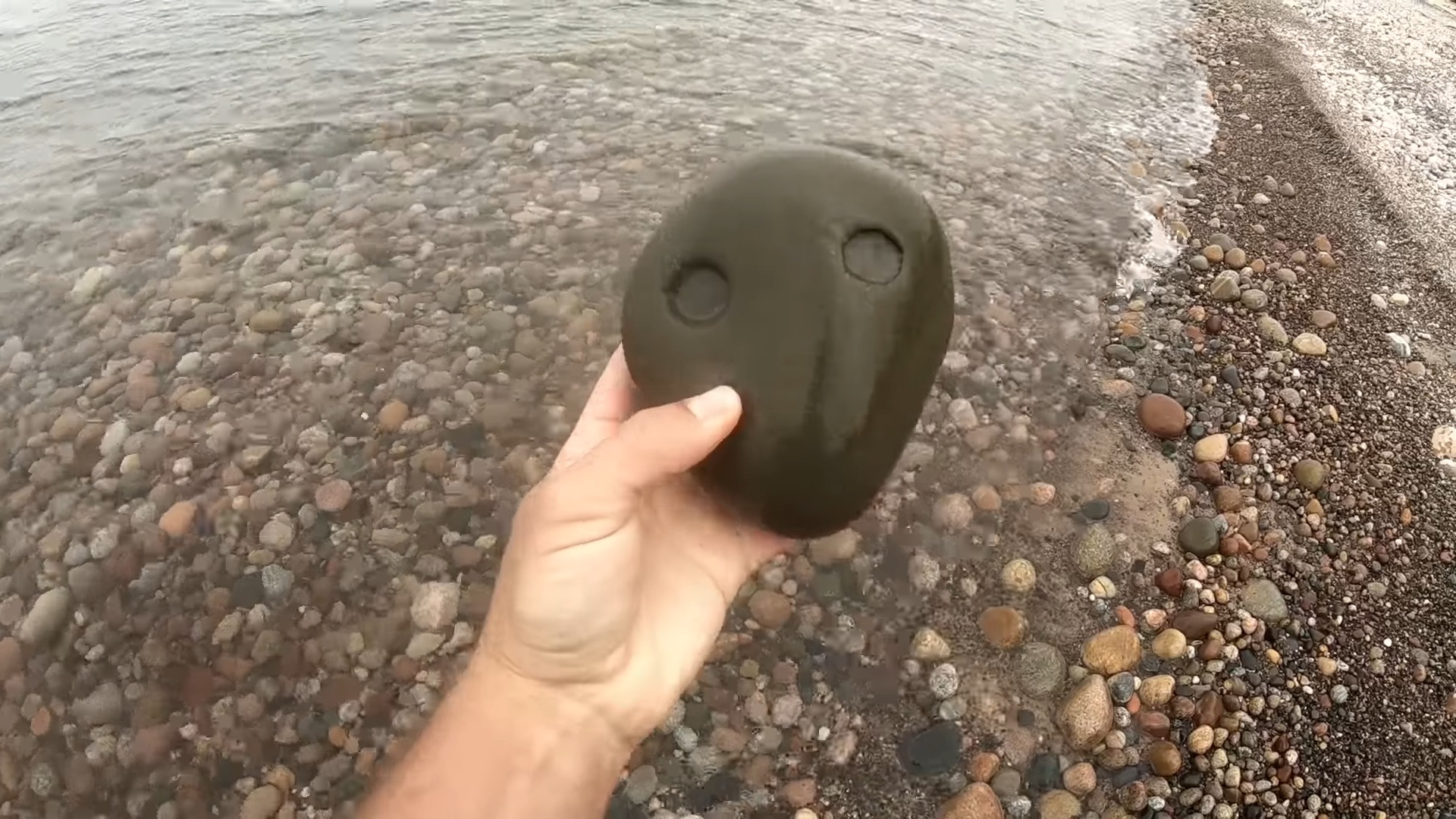 He found an agate almost immediately on a beach he’d never been to before