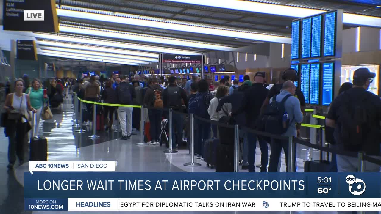 Longer security lines expected at SD airport with spring break in full ...