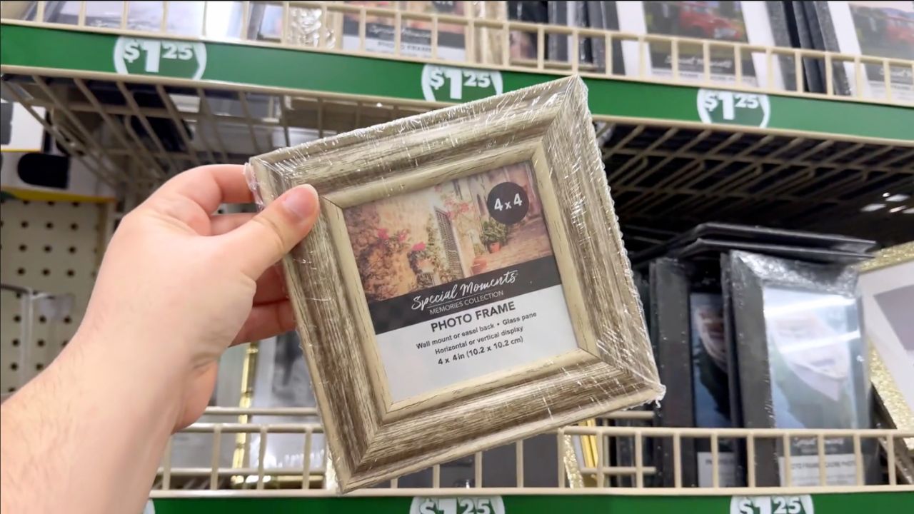 Buy a dollar store picture frame—this entryway idea is brilliant!