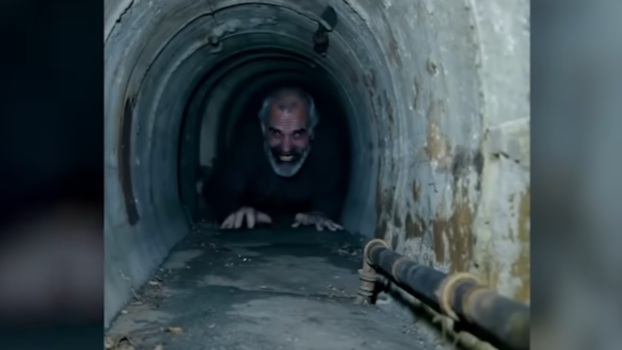 Watch what happens when a shadow moves in an empty hallway