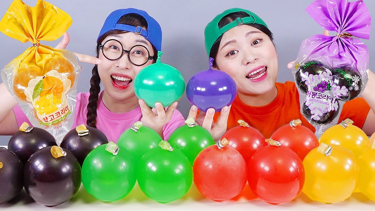 Pelangi besar Kyoho jeli mukbang DONA