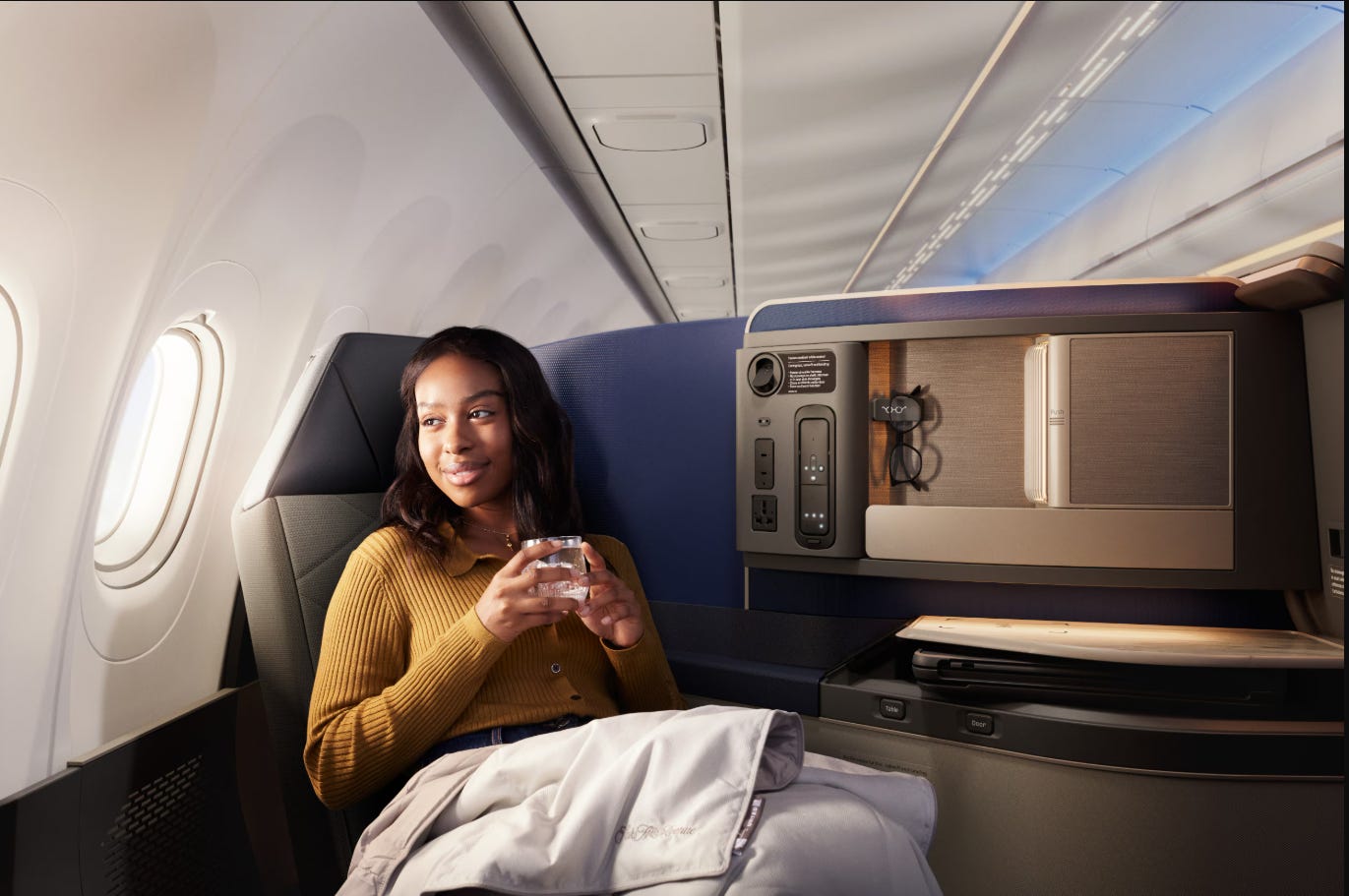 See inside United's first ultra-premium long-haul Airbus jet. It has ...