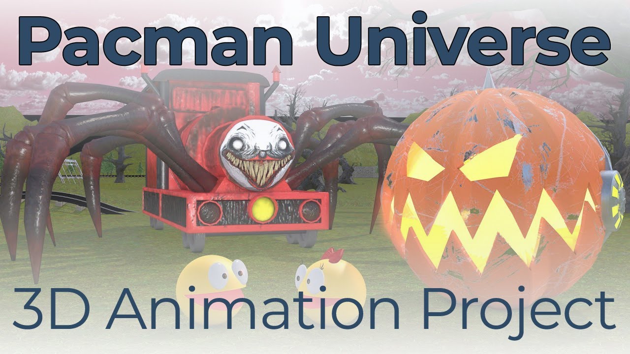 Pacman & Pumpkin robot monster vs Choo Choo Charles + Ms. Pacman is ...