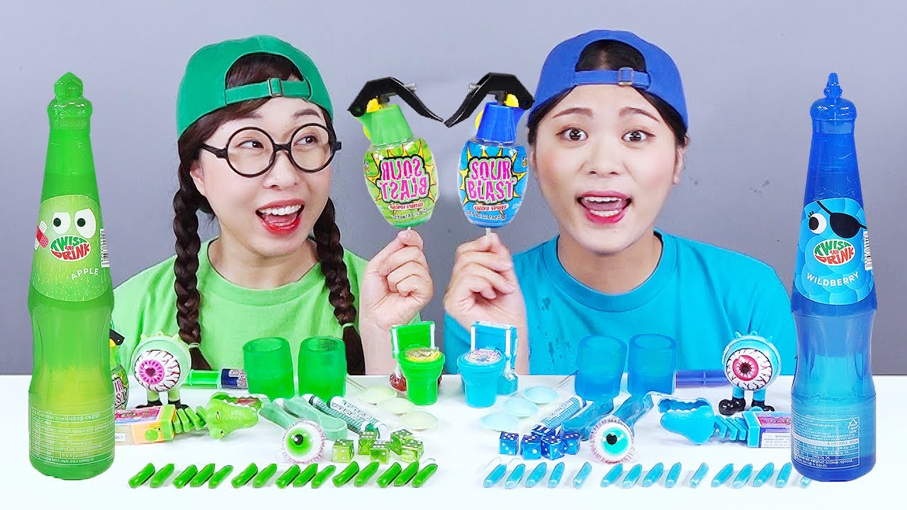 Tantangan jelly biru vs jelly hijau DONA