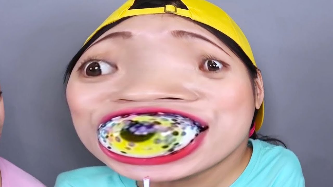 Lilin botol tempel jeli bola mata mukbang DONA
