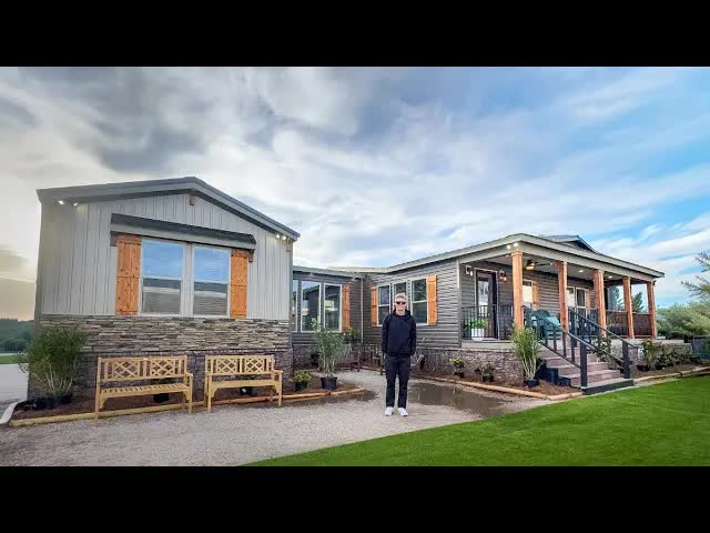 Family size modern farmhouse prefab home tour!
