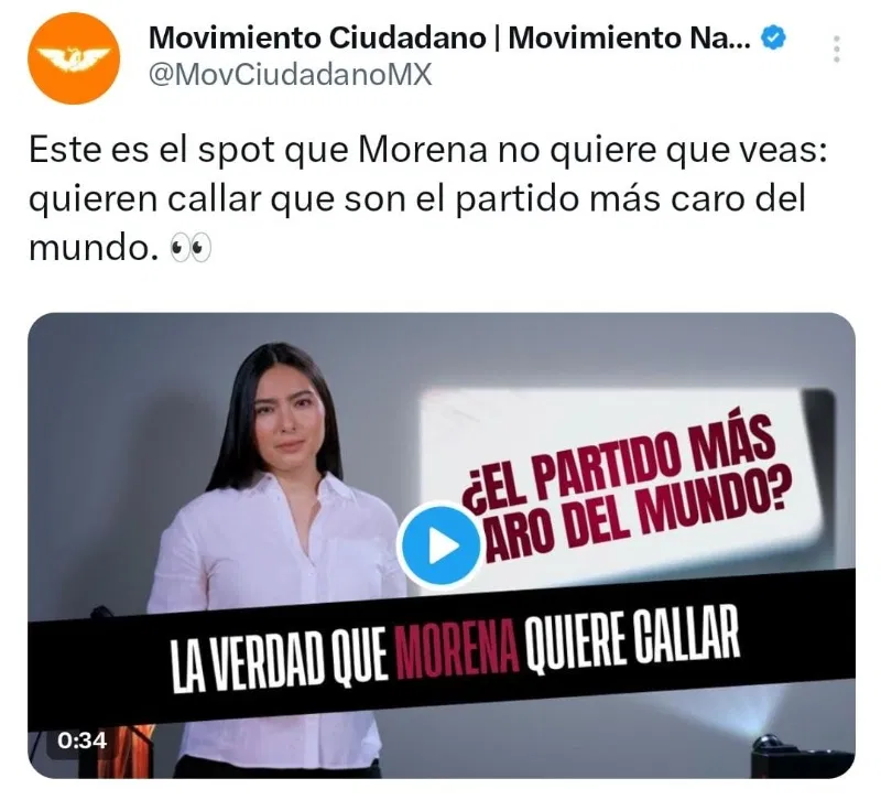 13 millones de pesos diarios y cero devueltos: Movimiento Ciudadano ...