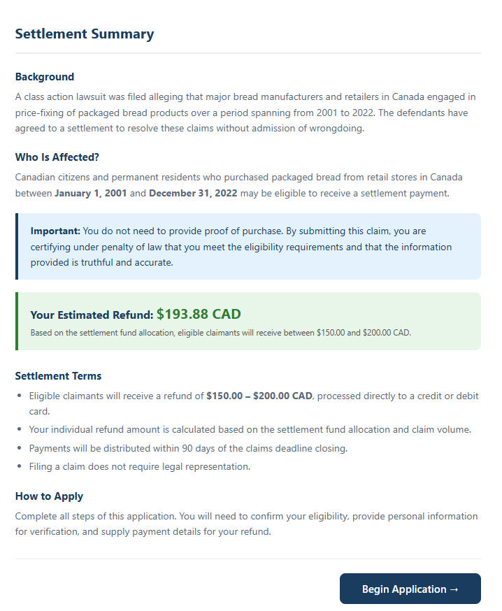 Bread price-fixing settlement scammers are trying to get your dough