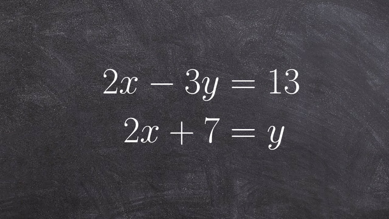 How to use the substitution method to solve the system
