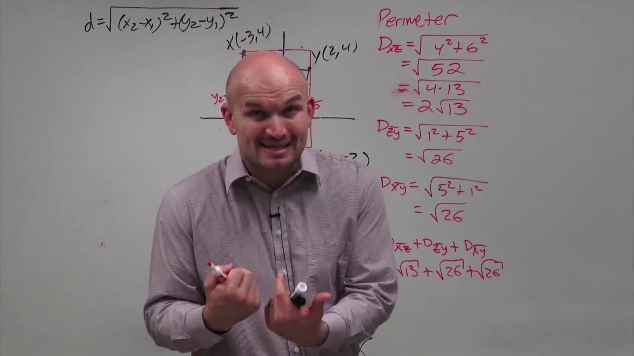 Area and perimeter of triangle in coordinate plane