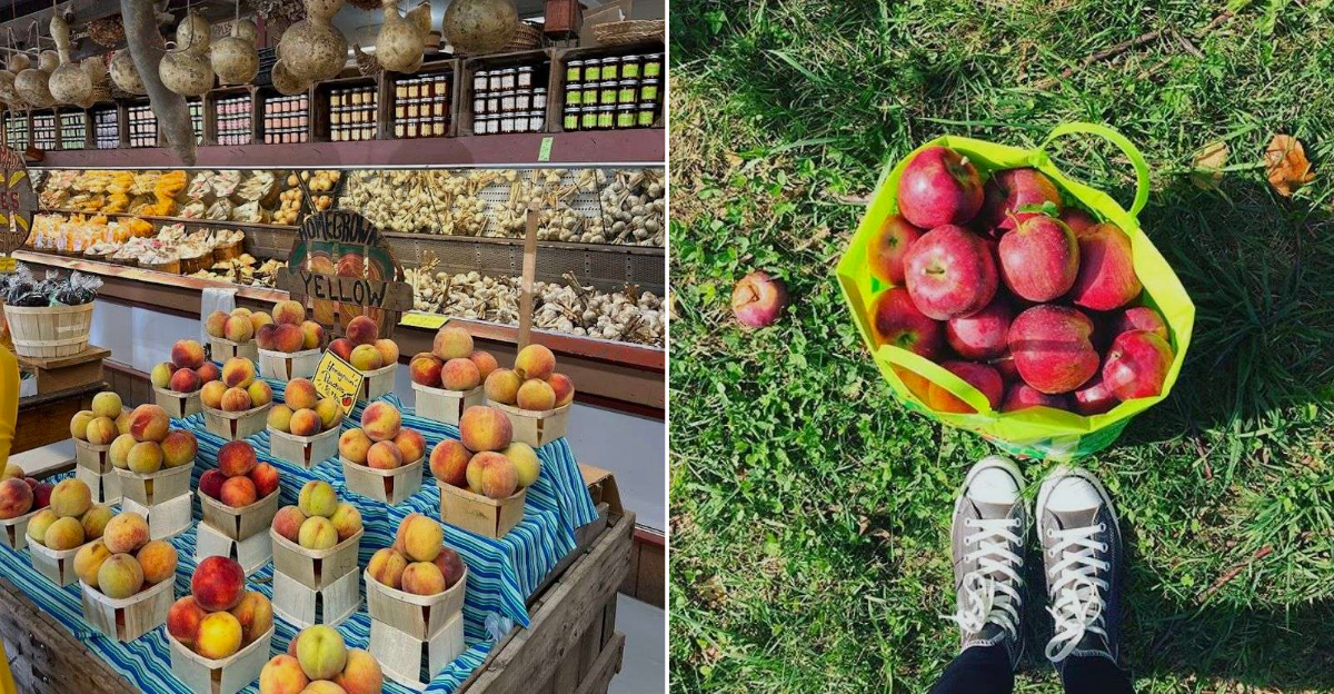 Old-fashioned New York farm store that offers fresh produce straight ...