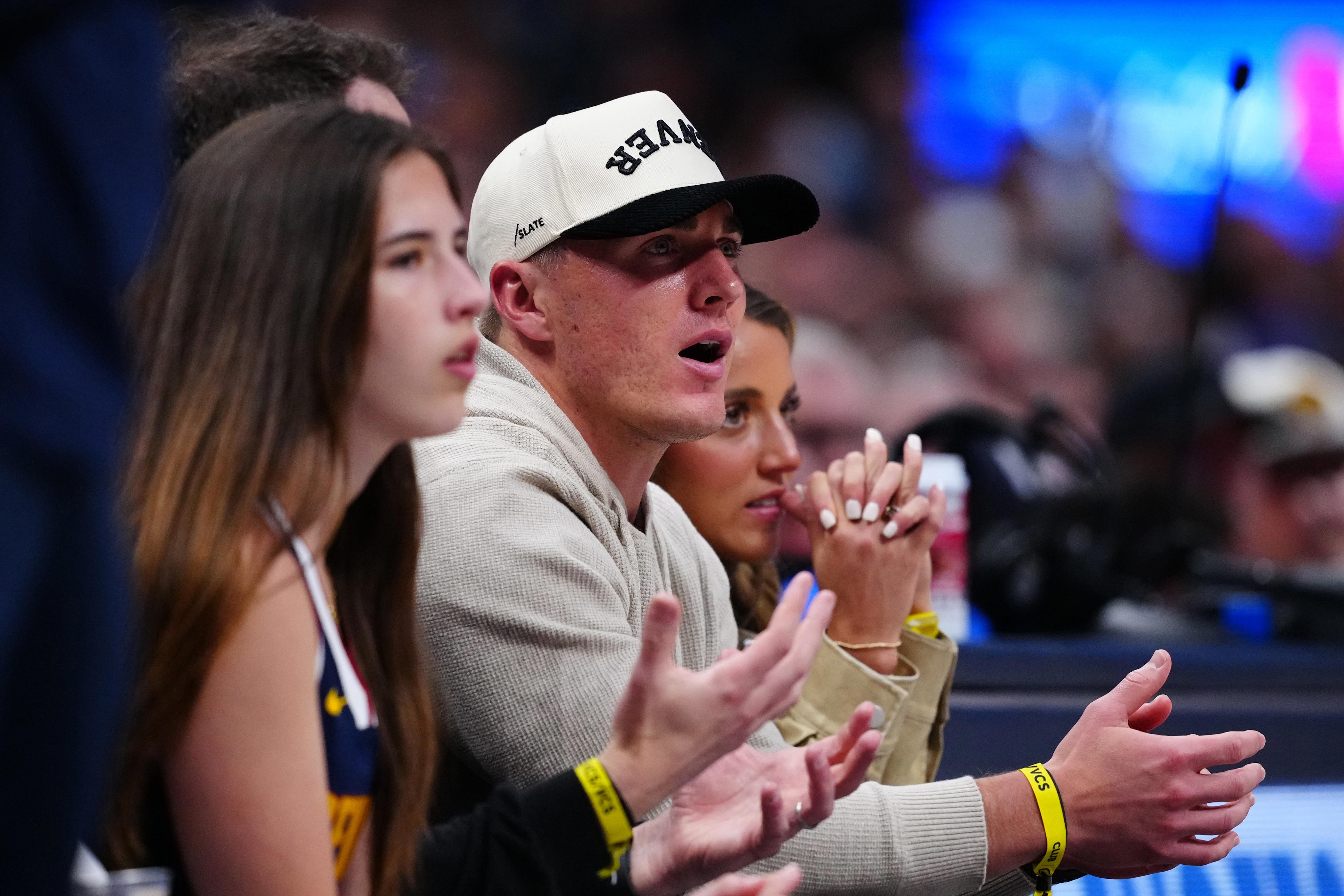 Bo Nix and teammates watched the Nuggets’ win last night