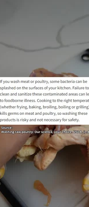 Washing chicken - culinary experiment