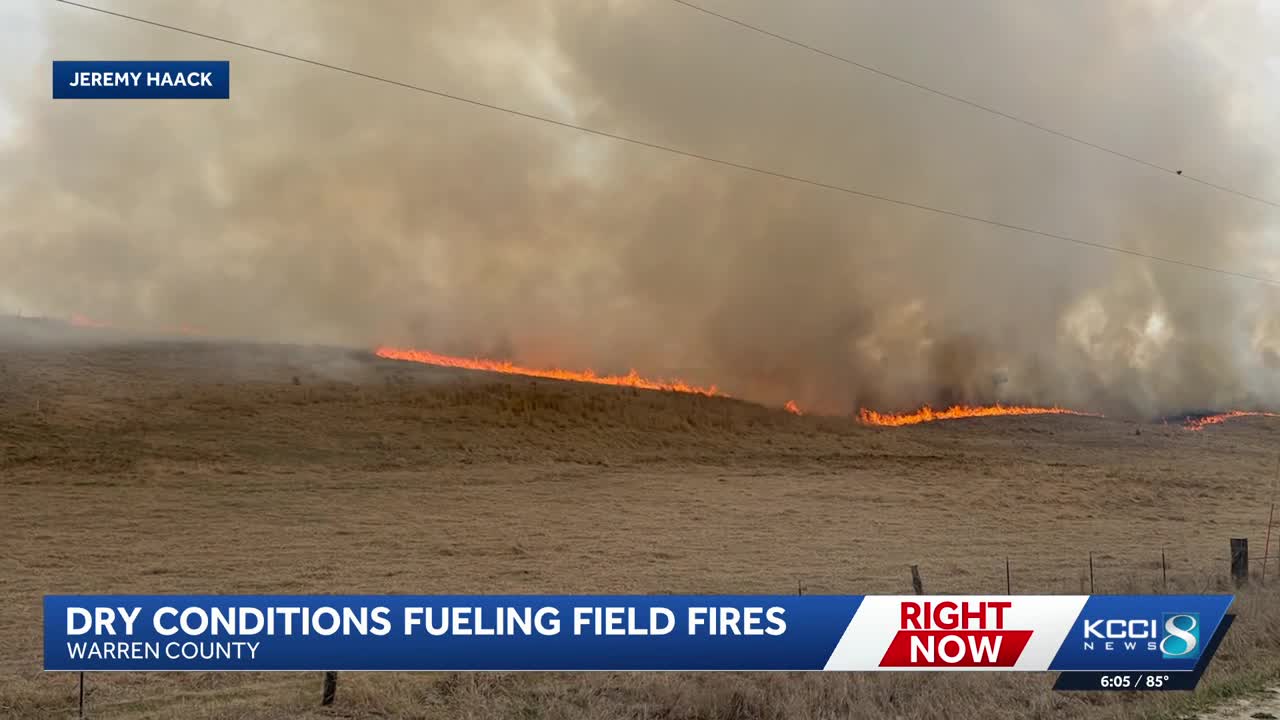 Iowa officials warn fire danger is high after multiple fast-moving ...