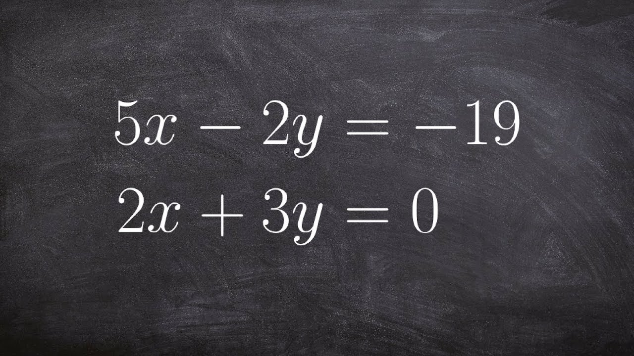 How to use elimination to solve a system of equations