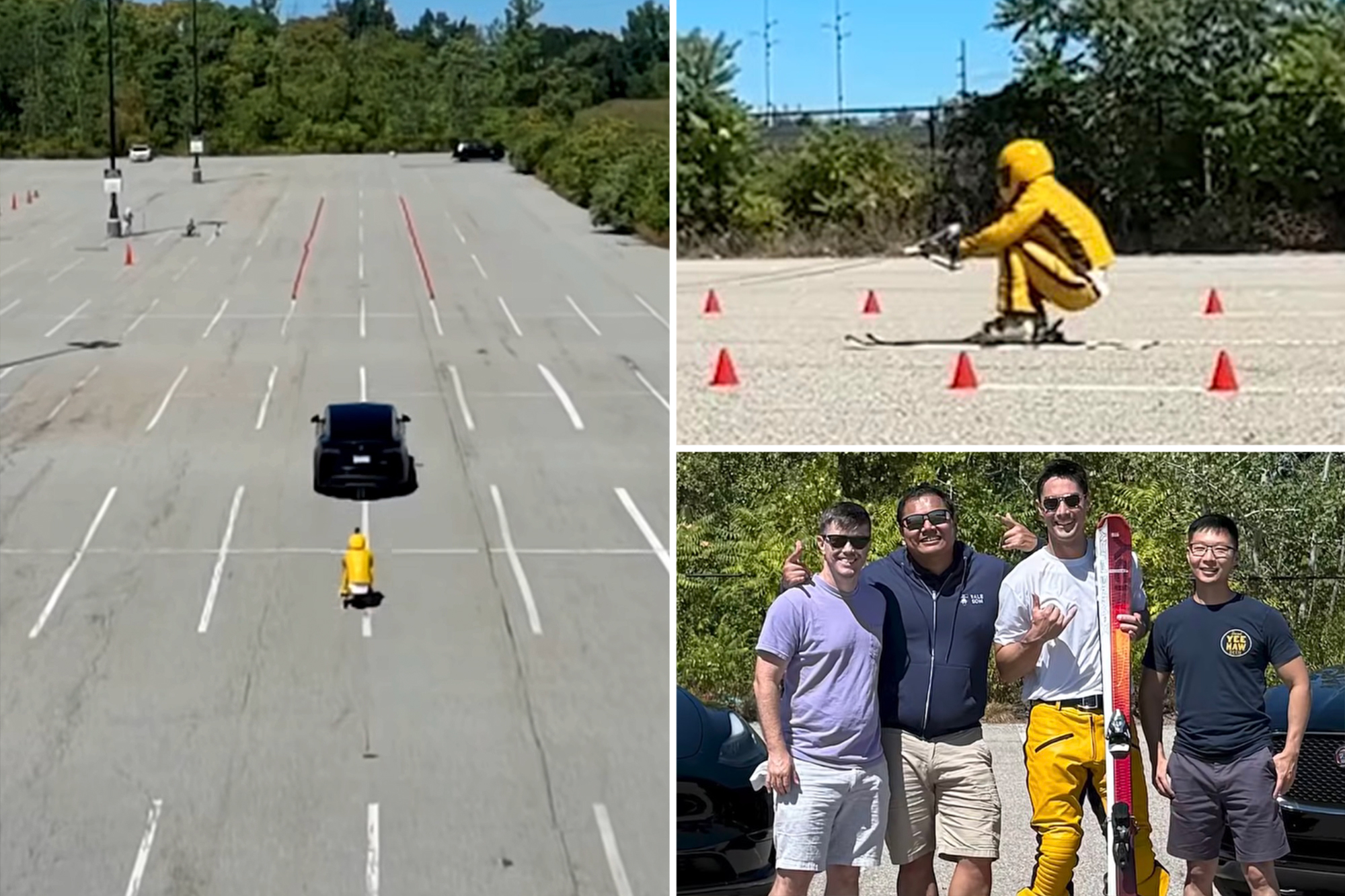 Former US Air Force pilot breaks world record by whizzing on skis at ...