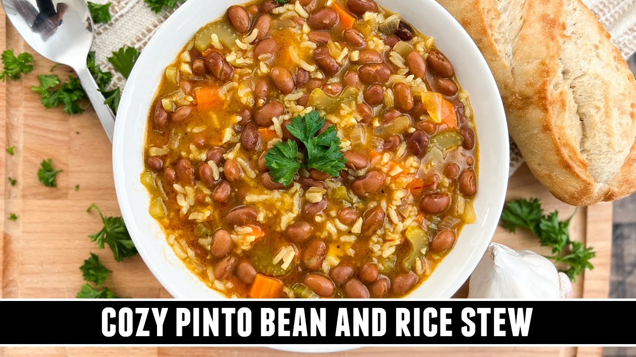 Cozy pinto bean & rice stew: Heart-healthy one-pan recipe