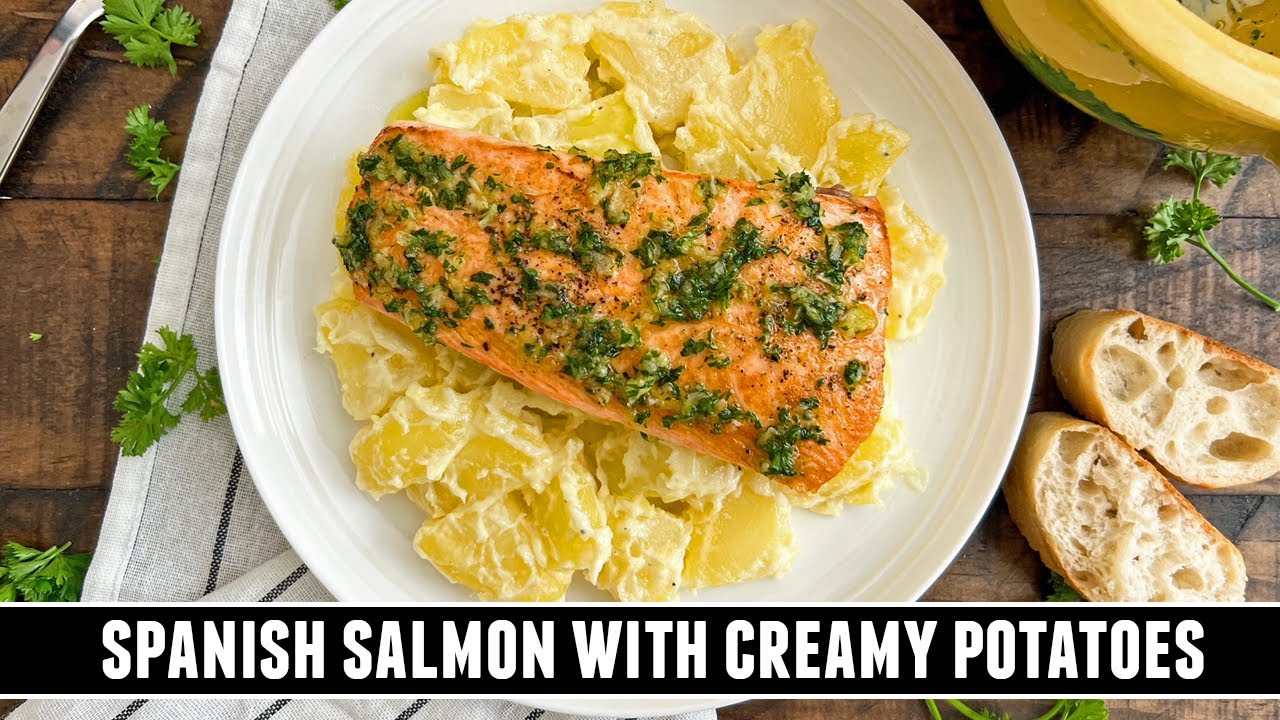 Spanish salmon with creamy potatoes: Easy 30-minute recipe