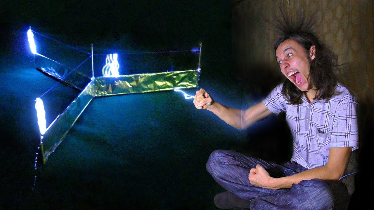 Building a homemade ion thrust engine powered by one million volts!